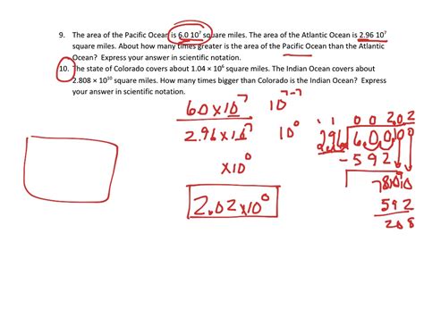 Dividing Scientific Notation Word Problems Tutorial Math Showme