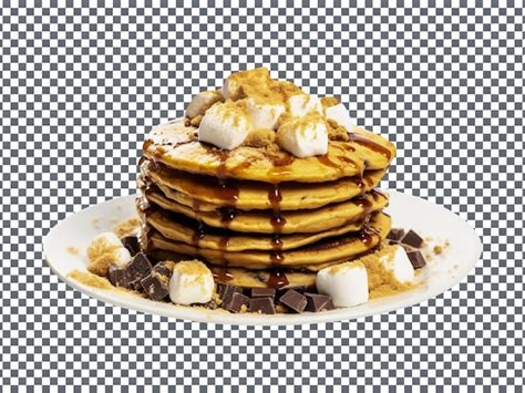 Premium Psd Delicious Smores Pancake Stack With Graham Cracker