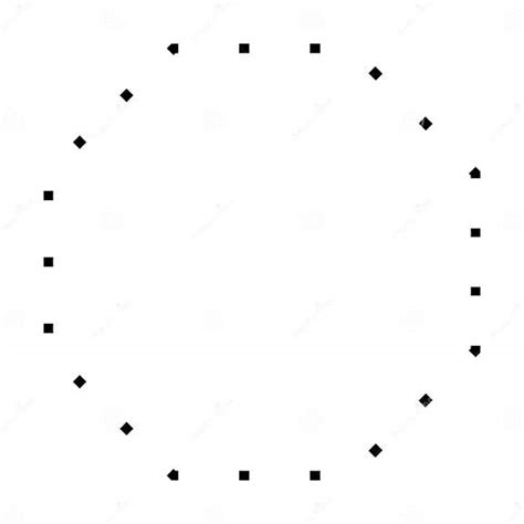 Octagon Shape Dotted Symbol Vector Icon For Creative Graphic Design Ui Element Stock Vector