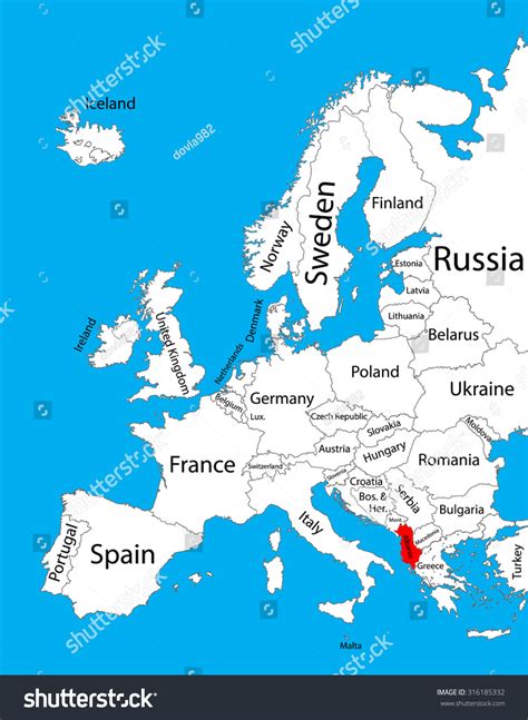 Albania Map Europe