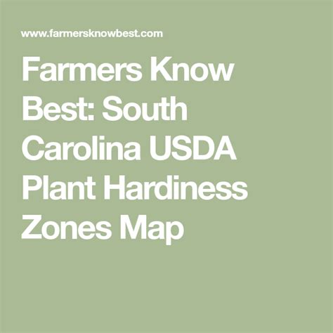 Farmers Know Best South Carolina Usda Plant Hardiness Zones Map
