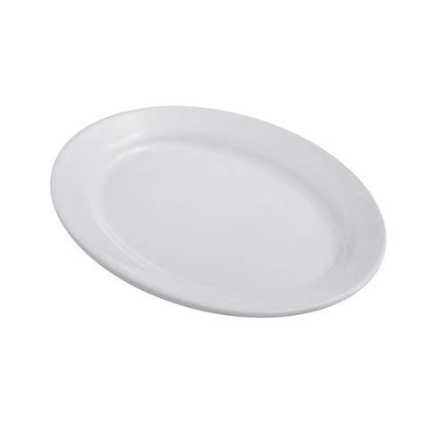 Platón Oval Blanco Glacial 27cm 12 Piezas Cinsa