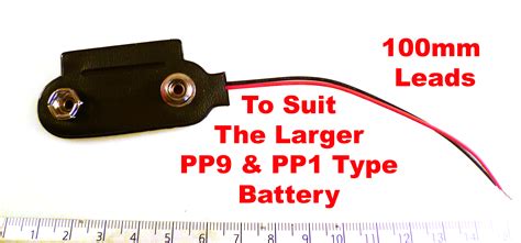 Pp9 And Pp1 Black And Red Battery Lead 100mm Snap On Om1157 Rich Electronics