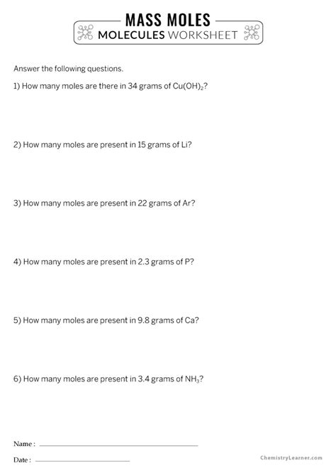 Worksheet Mole Mole Problems Mixed Mole Problems Part 1 Youtube
