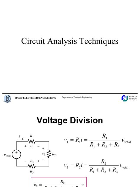 Circuit Analysis Techniques 4 Pdf Electrical Network Electronic