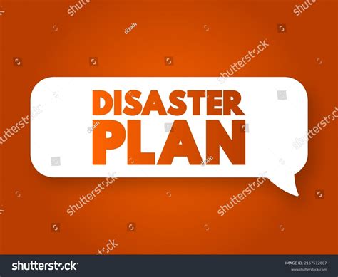 Disaster Plan Text Message Bubble Concept Stock Vector Royalty Free