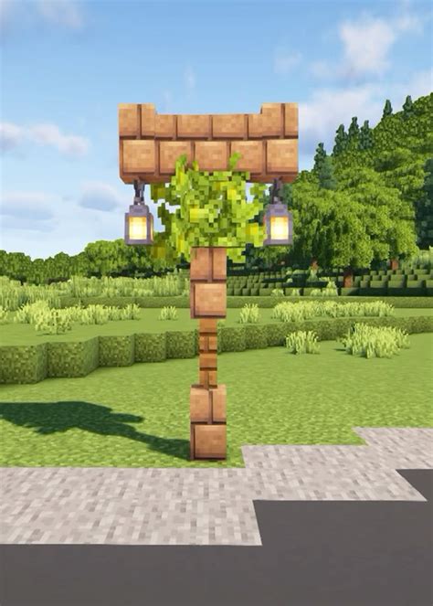 Minecraft Simple Streetlight How To Build Minecraft Lamps Minecraft