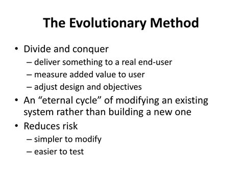 Ppt An Introduction To The Evolutionary Delivery Method Powerpoint