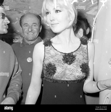 Mylene Demongeot French Actress At Paris Party 18 December 1964
