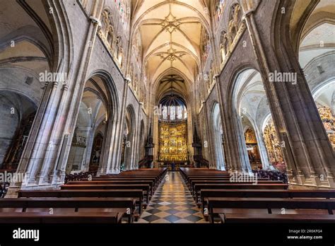 Interior Of The Cathedral Of San Salvador Oviedo Unesco World