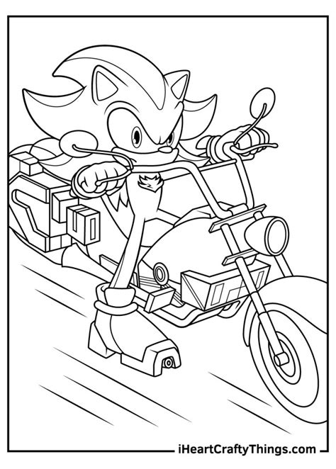 15 Shadow Sonic The Hedgehog Coloring Pages Free Printable