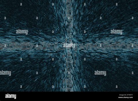Abstract 3d Image Of The Merging Of Paths In The Center Crossroad