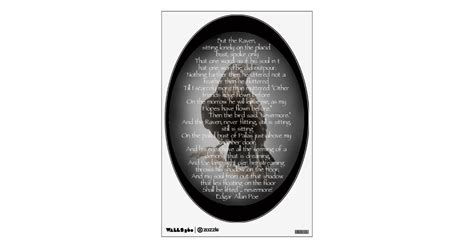 Edgar Allen Poe Raven Poem Nevermore Quote Wall Decal Zazzle