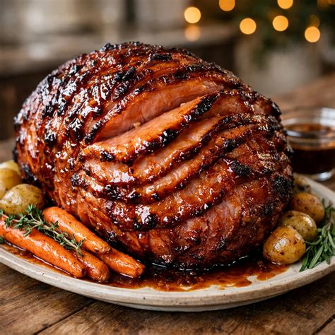 Maple Bourbon Glazed Ham Recipe Itsonlyrecipes
