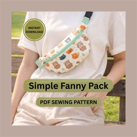 Simple Fanny Pack Sewing Pattern Pdf Beginner Friendly Crossbody