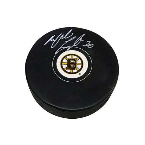 Martin Lapointe Signed Boston Bruins Puck Hockeyink