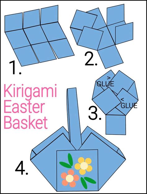 Origami Easter Basket With Flowers