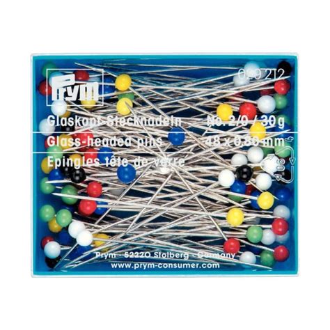 Prym Glass Head Pins Assorted 080x48mm Sew Shop