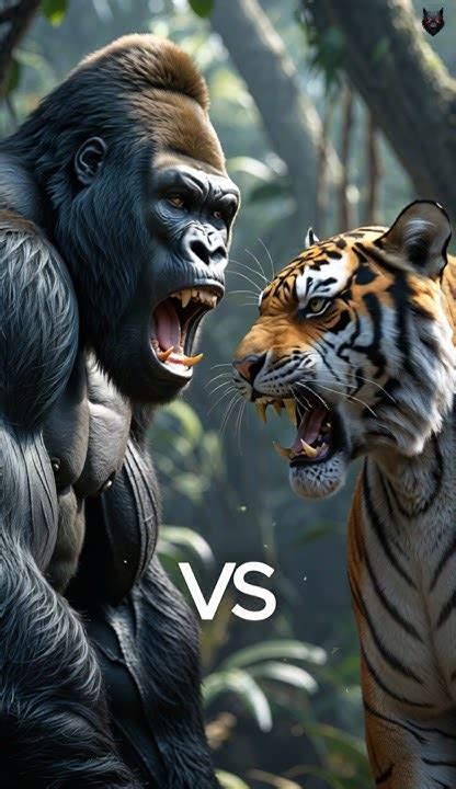 Tiger Vs Gorilla 🐅🦍 The Most Unexpected Jungle Fight Youll Ever See