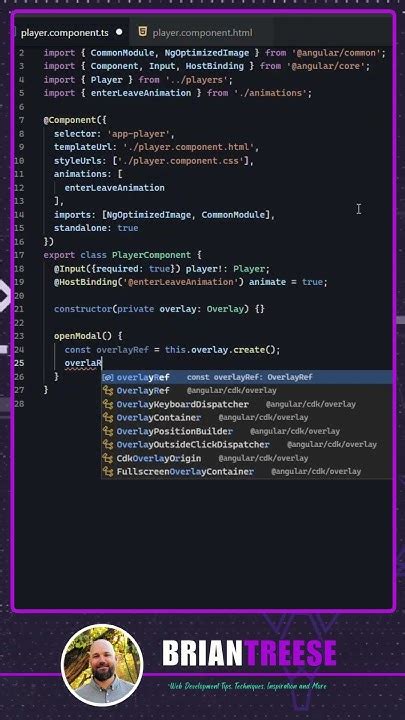 Create A Simple Modal With The Angular Cdk Overlay Angular Angulartutorial Cdk Youtube