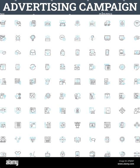 Advertising Campaign Vector Line Icons Set Ads Campaign Advertising
