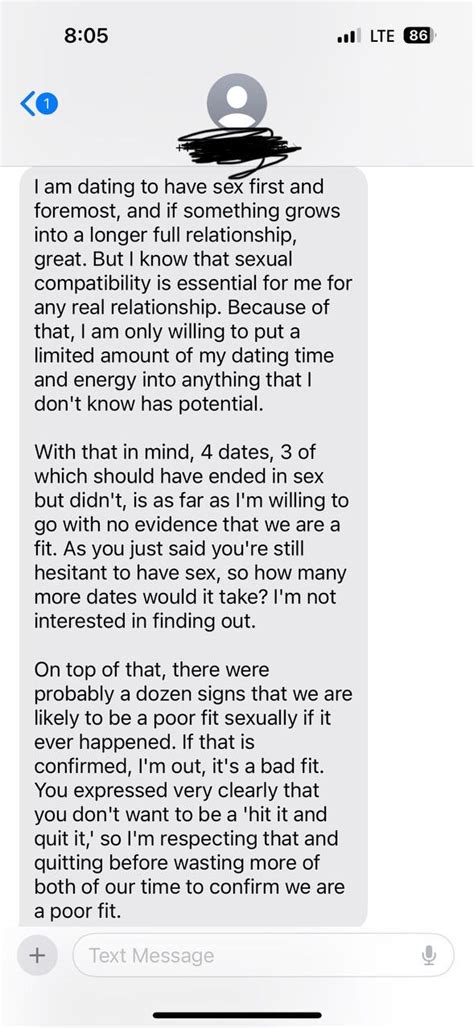 Thoughts On Expecting Sex On 3 Out Of 4 Dates From A Friend F32 R