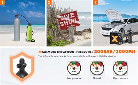 Smaco 2l Mini Scuba Diving Equipment Scuba Tank Diving Bottle