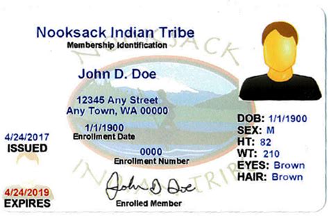 Native American Tribal Identification Card