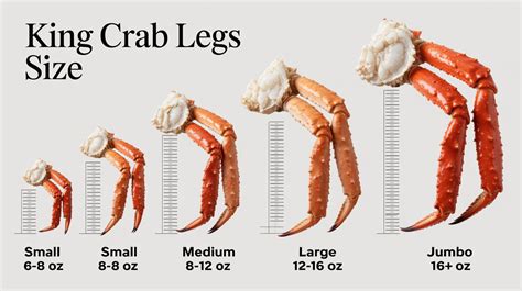 King Crab Legs Size Chart Weight Length And Serving Guide