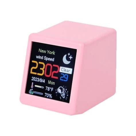 Digital Wifi Desk Clock Weather Display City Date Time 