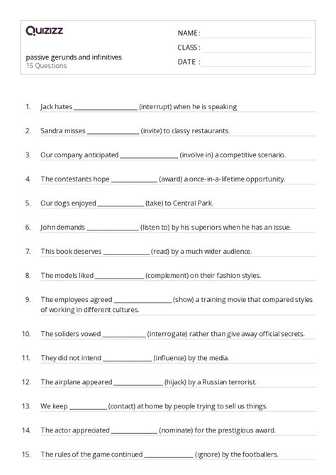 50 Gerunds Worksheets For 1st Year On Quizizz Free And Printable