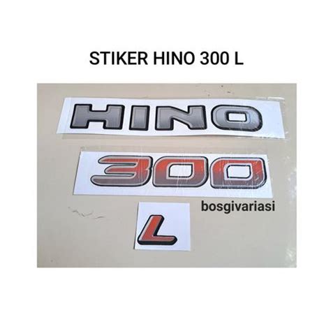 Jual Stiker Sticker Tulisan Hino 300 L Dutro Toyota 300 Jakarta