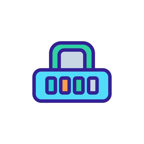 Password Cipher Icon Vector Outline Illustration 9764140 Vector Art At Vecteezy
