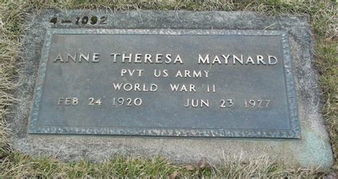 Anne Theresa Maynard 1920 1977 Memorial Find A Grave