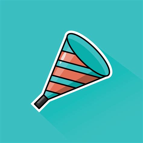 Illustration Vector Of Green Party Trumpet In Flat Design Vector Art At Vecteezy