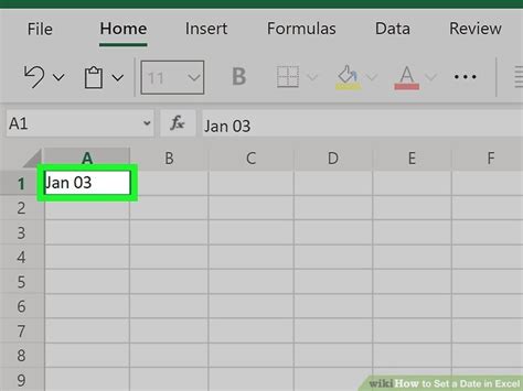4 Ways To Set A Date In Excel WikiHow