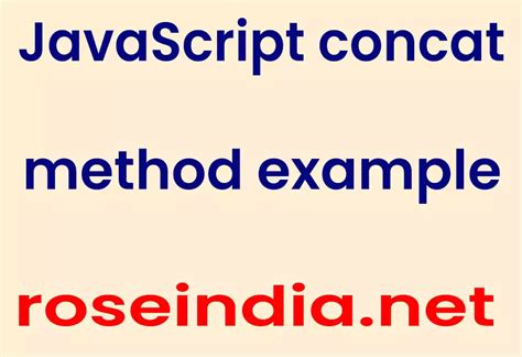 Javascript Concat Method Example