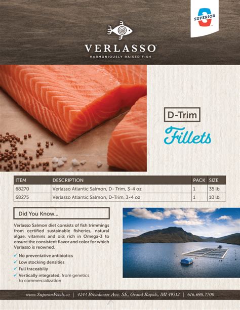 Verlasso Salmon Superior Foods Co