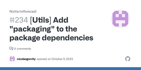 Utils Add Packaging To The Package Dependencies Issue Nixtla Mlforecast Github