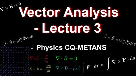 Vector Analysis Lecture 3 Lines And Planes YouTube