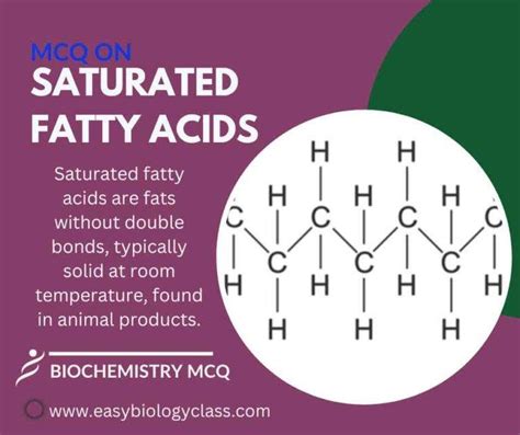 Saturated Fatty Acids Easybiologyclass