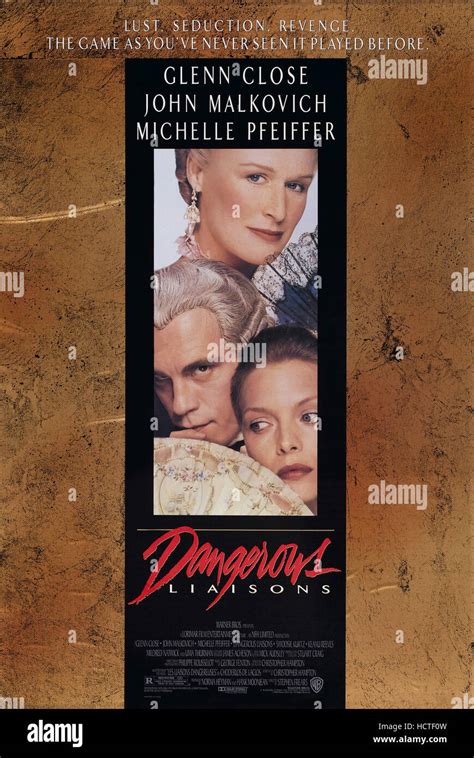 Dangerous Liaisons Us Poster Art Glenn Close John Malkovich
