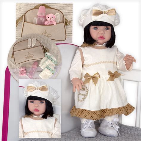 Boneca Infantil Menina Reborn Realista De Silicone Promocao Shopee Brasil