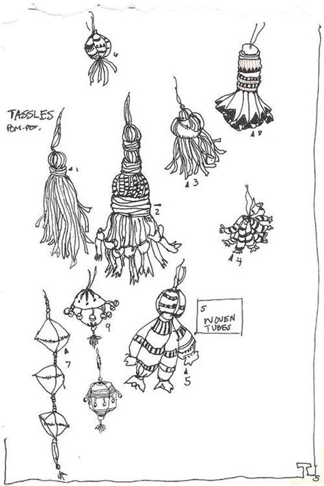 Tassels Draw Straws Textiles Sketchbook Sketch Design Tassels