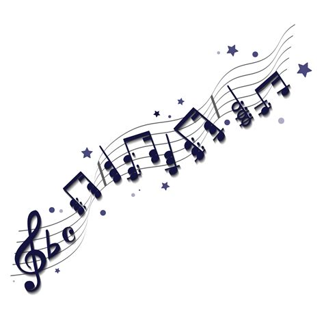 Floating Musical Note Staves With Music Notes 52976148 Png
