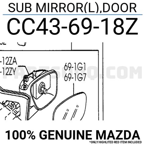 Sub Mirrorldoor Cc436918z Mazda Parts Partsouq