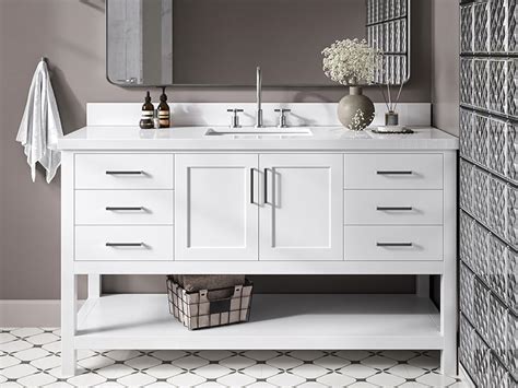 Dkb Isabella 60 Inch Bathroom Vanity Single Sink — White