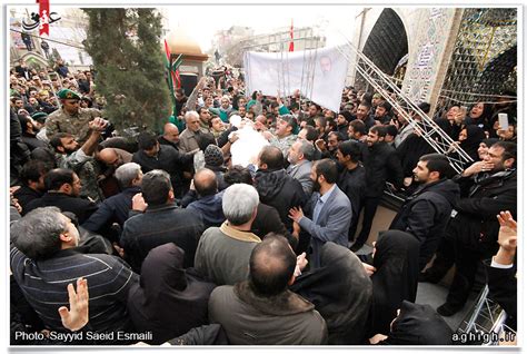 تشییع و تدفین پیکر مدافع حرم شهید امیر سیاوشی در امام زاده علی اکبر ع