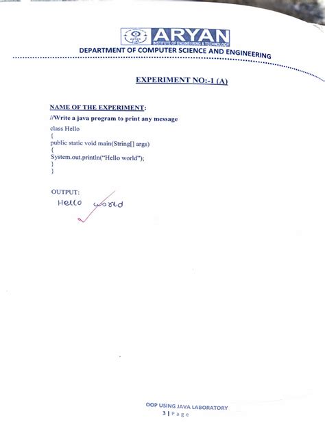 Oops Lab Manual Jan 03 2024 Pdf Control Flow Programming Paradigms