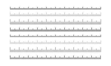 Parts Of Ruler Scale Inch Divided Into Fractions Vector Image